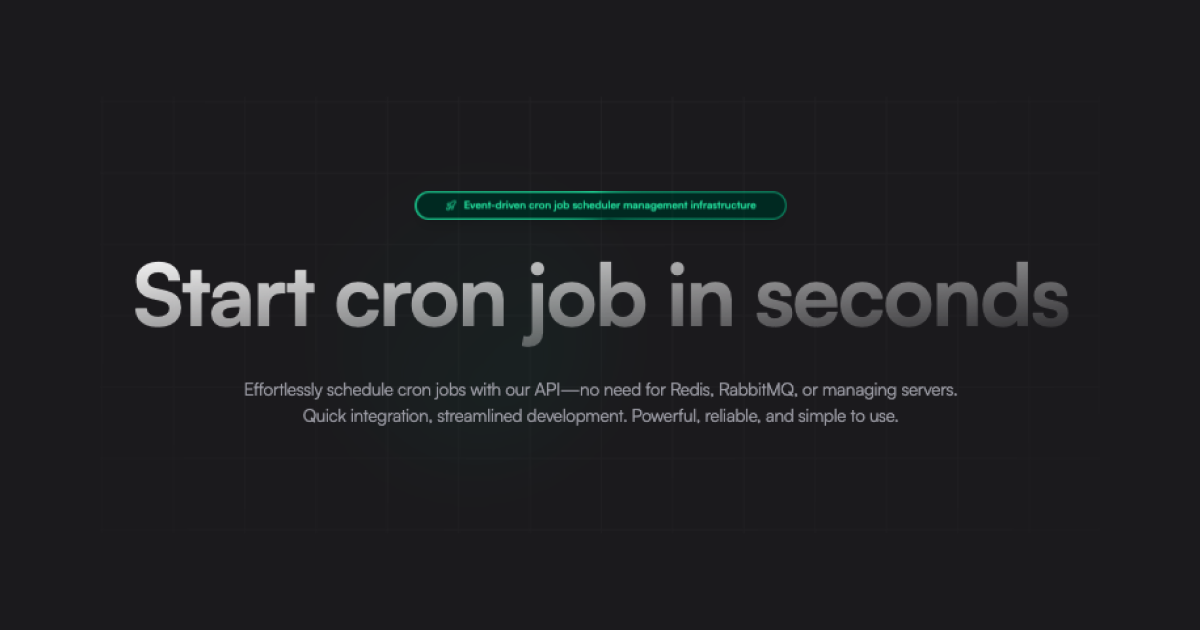 Pulsecron | Event-driven cron job scheduler management infrastructure